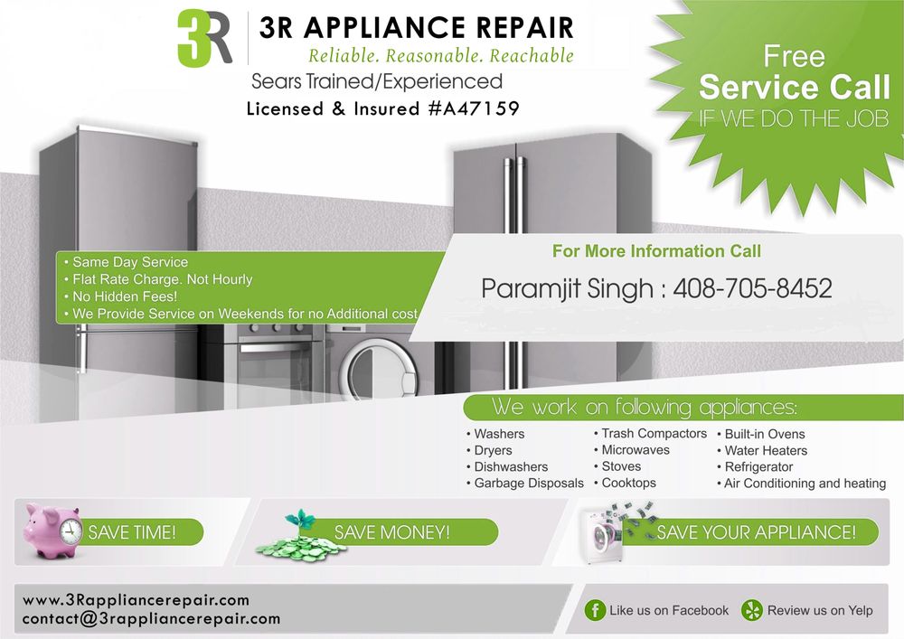 3R APPLIANCE REPAIR - Updated October 2025 - 84 Reviews - San Jose ...