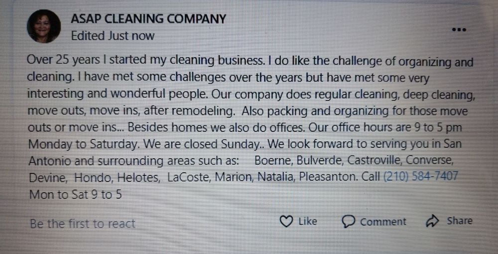 ASAP CLEANING COMPANY - Updated September 2024 - San Antonio, Texas ...