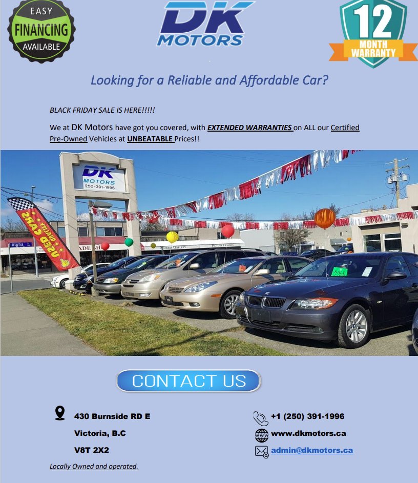 DK MOTORS - Updated October 2025 - 430 Burnside Road E, Victoria ...