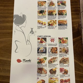 Sushi kuchi menu store