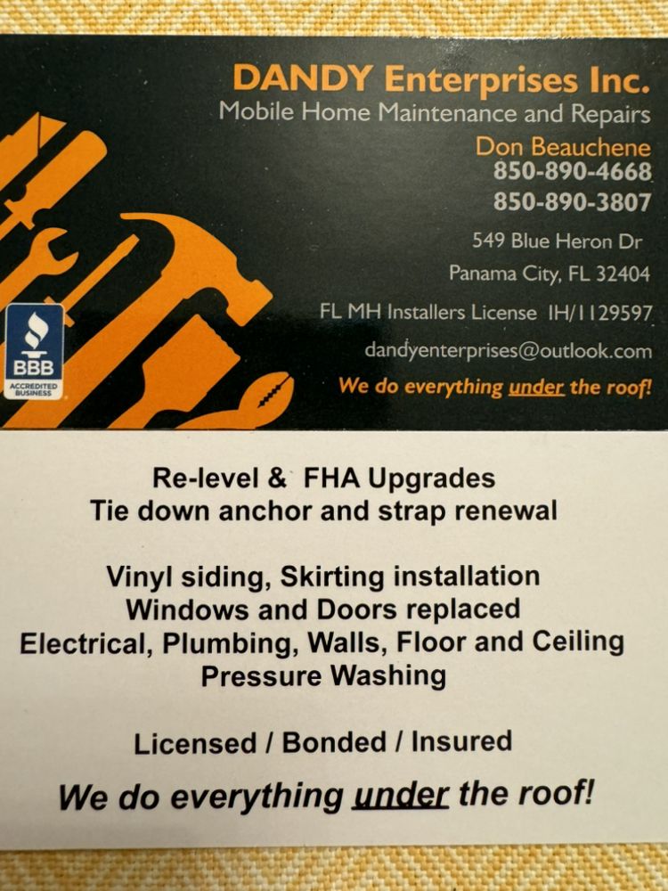 DANDY ENTERPRISES - Updated December 2025 - Request a Quote - Panama City, Panama City, Florida ...