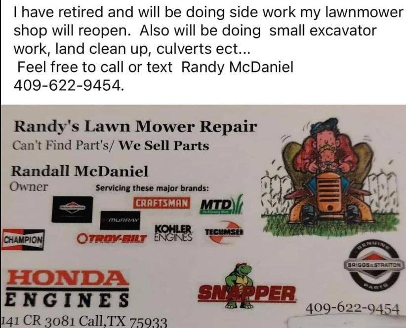 RANDY’S LAWN MOWER & SMALL ENGINE REPAIR - Updated December 2025 ...