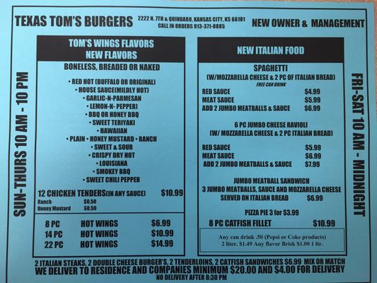 TEXAS TOM’S - Burgers - 7th & Quindaro, Kansas City, KS - Restaurant ...