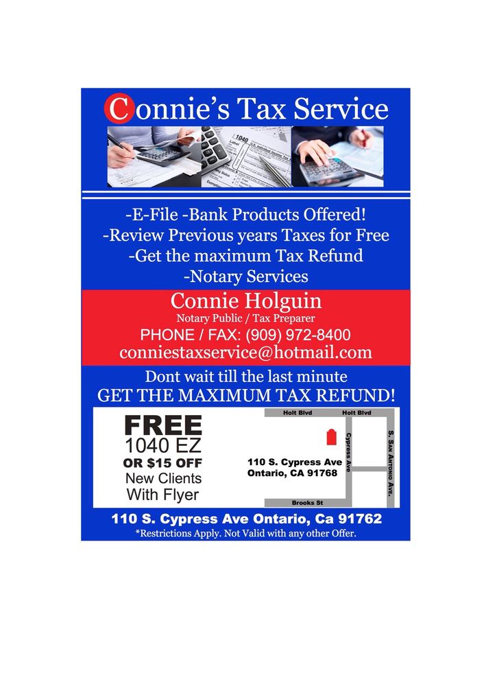 CONNIE’S TAX SERVICE - Updated December 2025 - 12 Reviews - 110 S ...