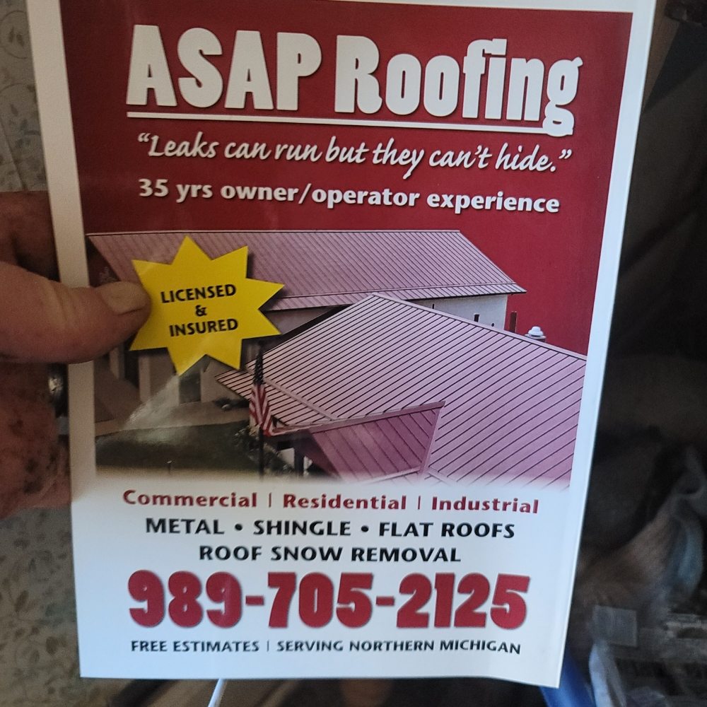 ASAP ROOFING - Updated April 2025 - 217 N Court Ave, Gaylord, Michigan ...