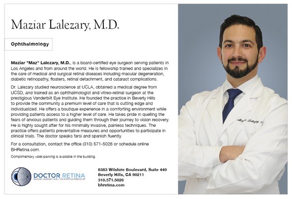 MAZIAR LALEZARY, MD - DOCTOR RETINA - Updated October 2025 - 14 Photos ...