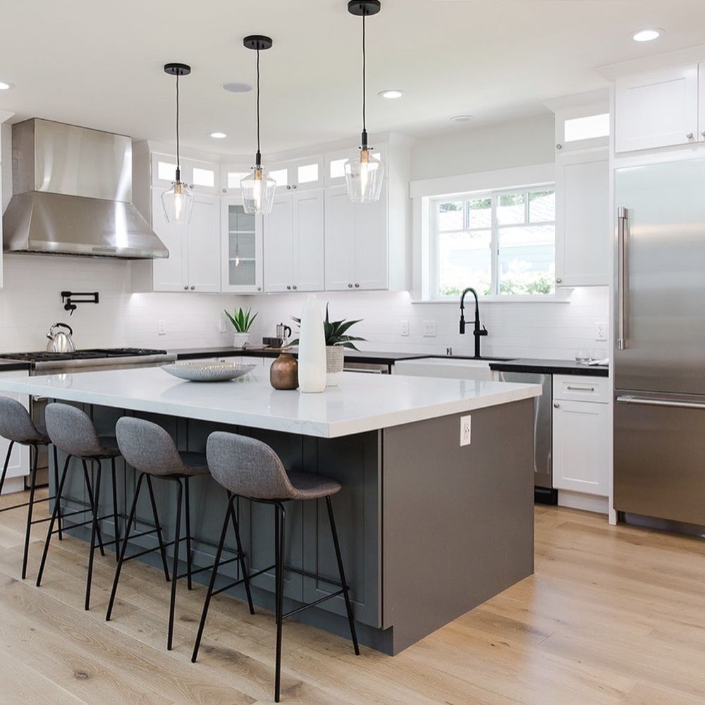 Kashmir White Granite Countertops With Cherry Cabinets 2d Kitchen ...