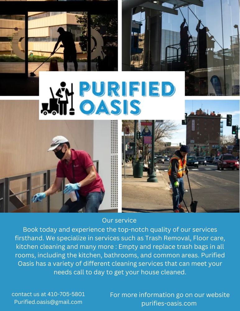 PURIFIED OASIS - Request a Quote - Reisterstown, Maryland - Office Cleaning - Phone Number - Yelp