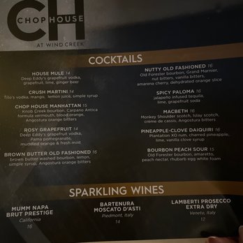 CHOP HOUSE AT WIND CREEK - Updated April 2025 - 46 Photos & 17 Reviews ...
