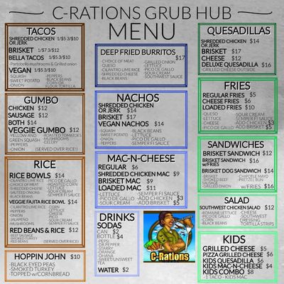 C-RATIONS GRUB HUB - Updated September 2025 - 16 Photos - 99 Eastgate ...