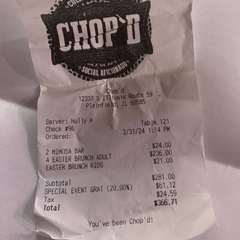 CHOP’D - Updated August 2024 - 260 Photos & 183 Reviews - 12337 S Route ...