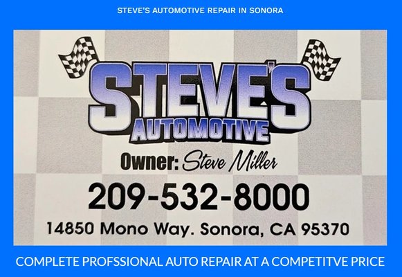 STEVE’S AUTOMOTIVE - Updated May 2026 - 14850 Mono Way, Sonora ...