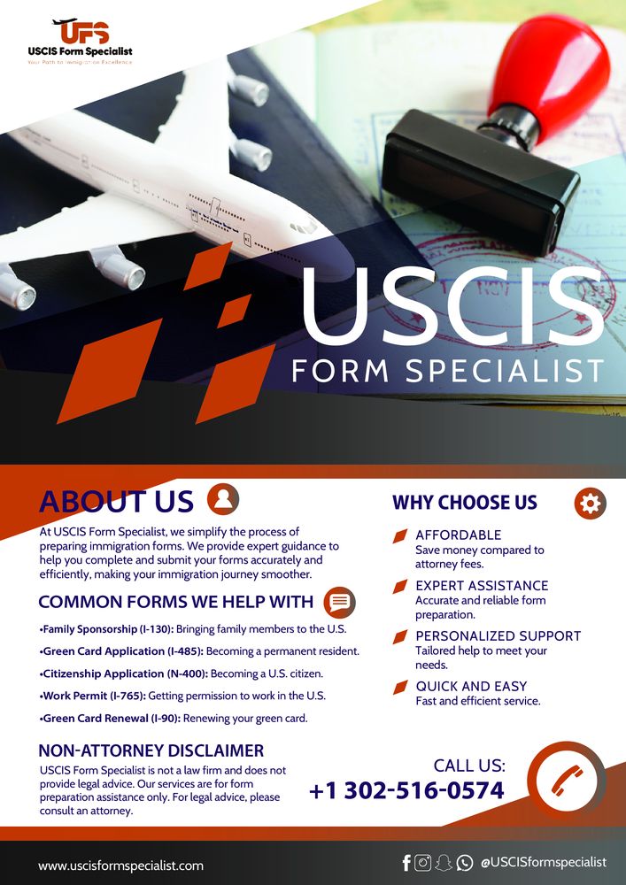 USCIS FORM SPECIALIST - Updated August 2024 - 364 E Main St, Middletown ...