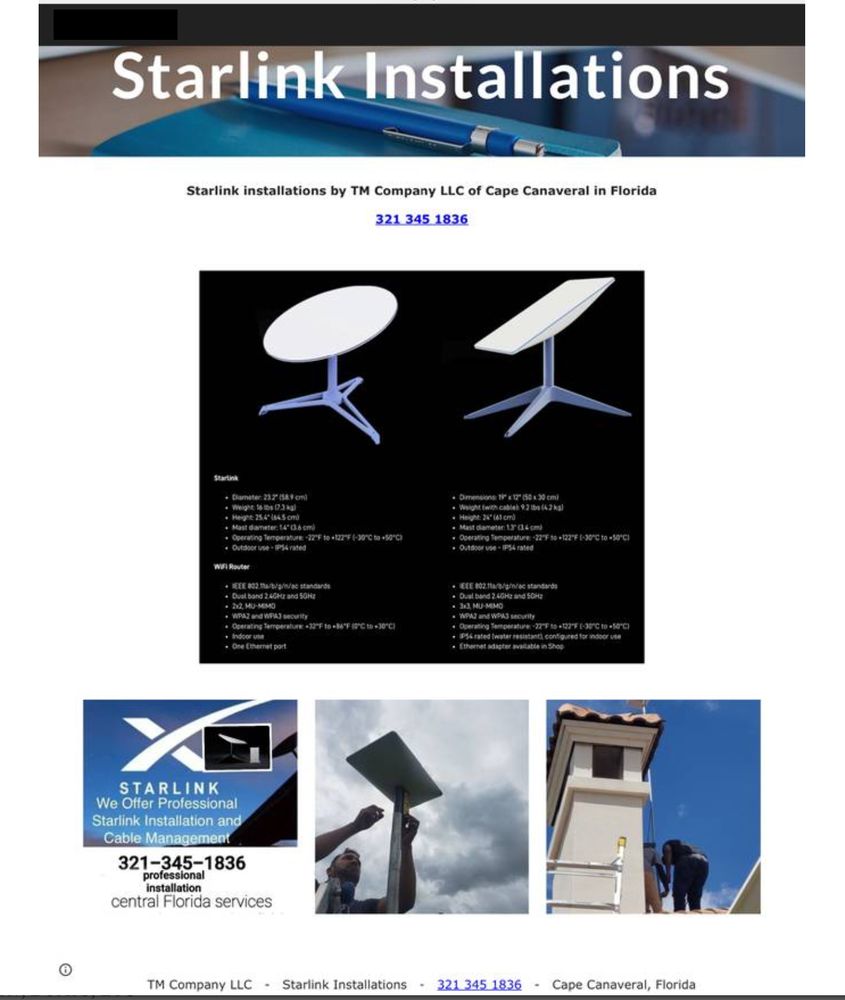 STARLINK SATELLITE INSTALLATION CENTRAL FLORIDA - Updated December 2024 ...