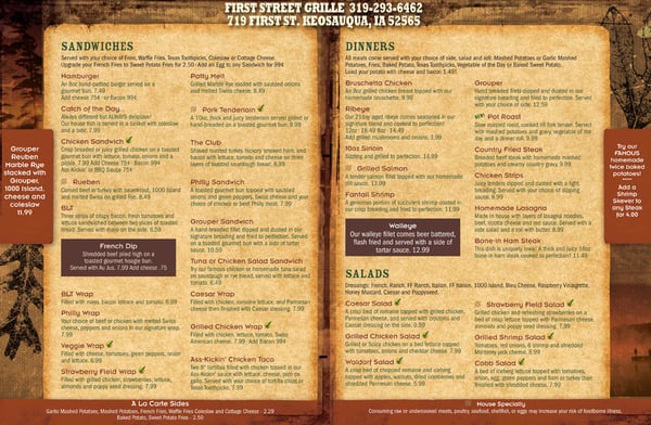 FIRST ST GRILLE - Updated September 2025 - 12 Reviews - 719 1st St ...