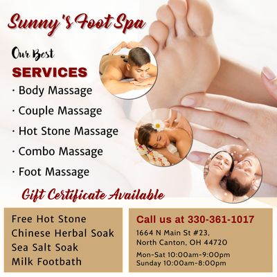 SUNNY’S FOOT SPA - Updated May 2026 - 36 Photos & 29 Reviews - 1664 N ...