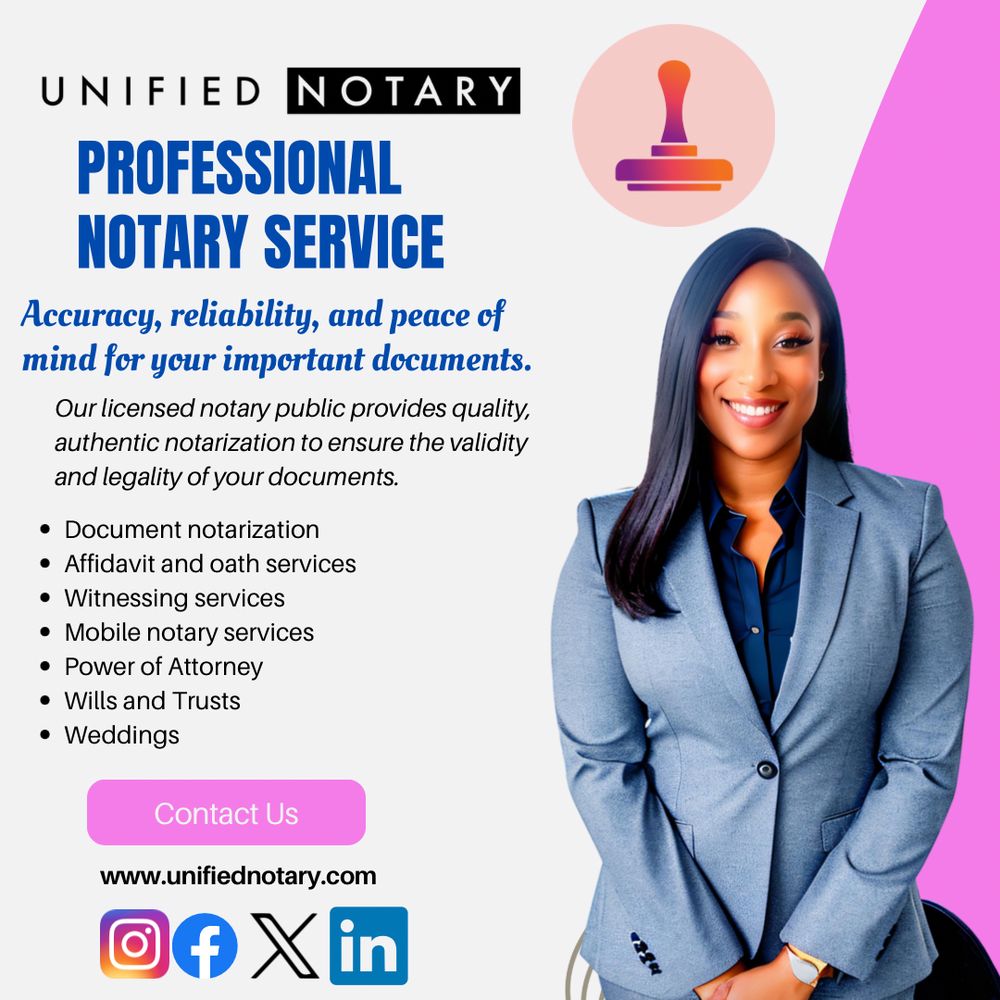 UNIFIED NOTARY - Request a Quote - Goose Creek, South Carolina ...