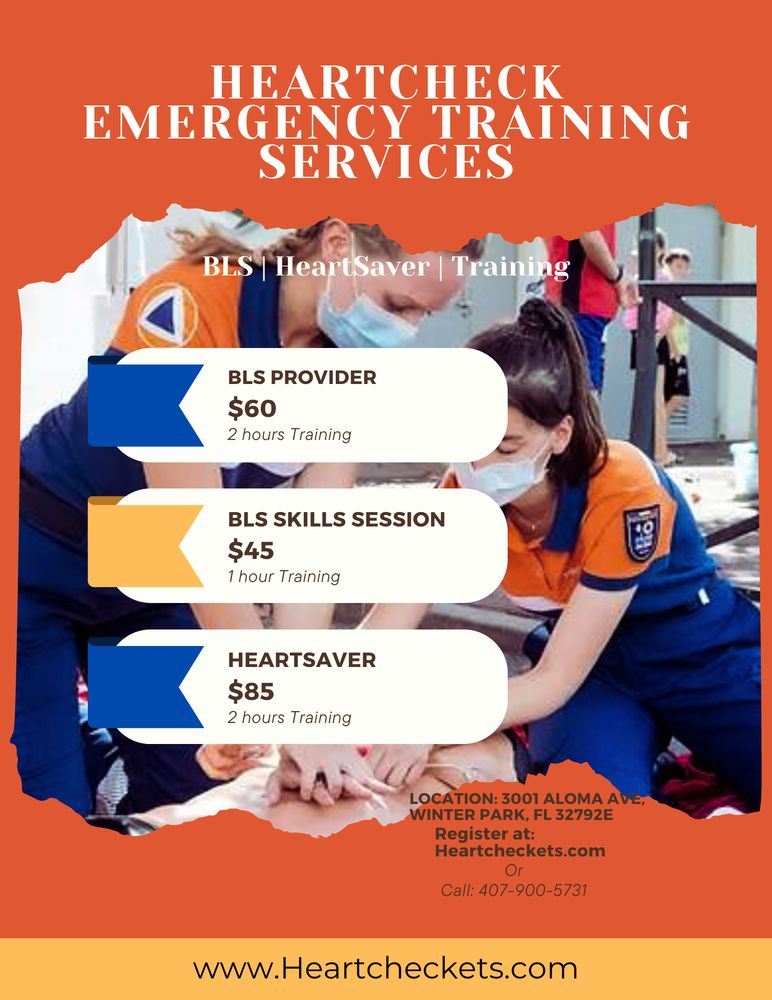 HEART CHECK EMERGENCY TRAINING SERVICES - Updated July 2024 - Aloma ...