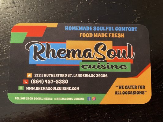 RHEMA SOUL CUISINE - Updated December 2025 - 17 Reviews - 212 E ...