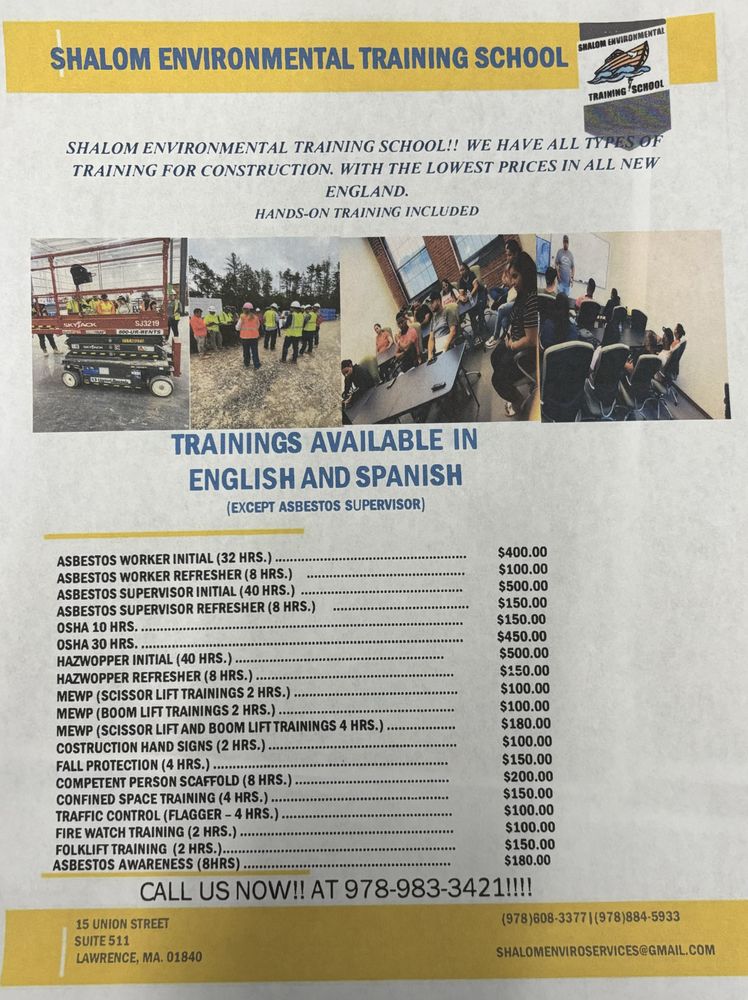 SHALOM ENVIRONMENTAL TRAINING SCHOOL - Updated January 2026 - 15 Union ...