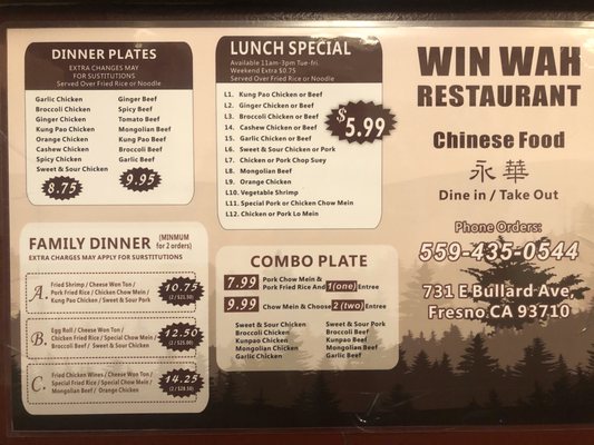 WIN WAH CHINESE - Updated July 2024 - 100 Photos & 95 Reviews - 731 E ...