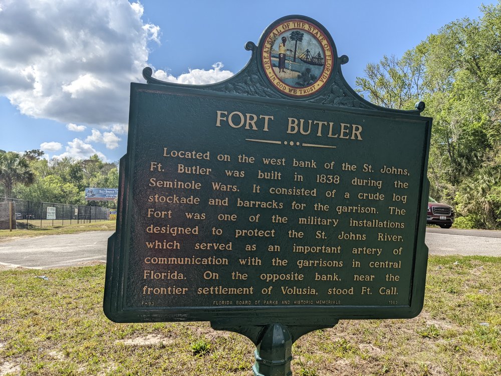 FORT BUTLER HISTORICAL MARKER - 24925 Butler St, Astor, Florida ...