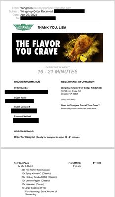 WINGSTOP - Updated October 2025 - 15 Photos & 17 Reviews - 10730 Iron ...