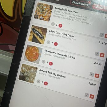 Menu in restaurant store