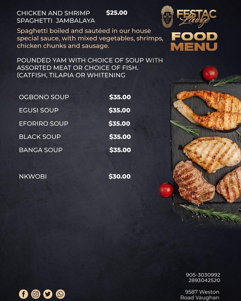 FESTAC LOUNGE - Updated September 2025 - 39 Photos - 9587 Weston Road ...