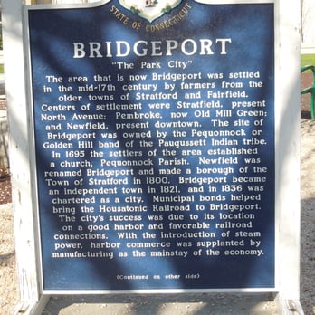 BRIDGEPORT HISTORICAL MARKER - Updated January 2025 - 999 Broad St ...