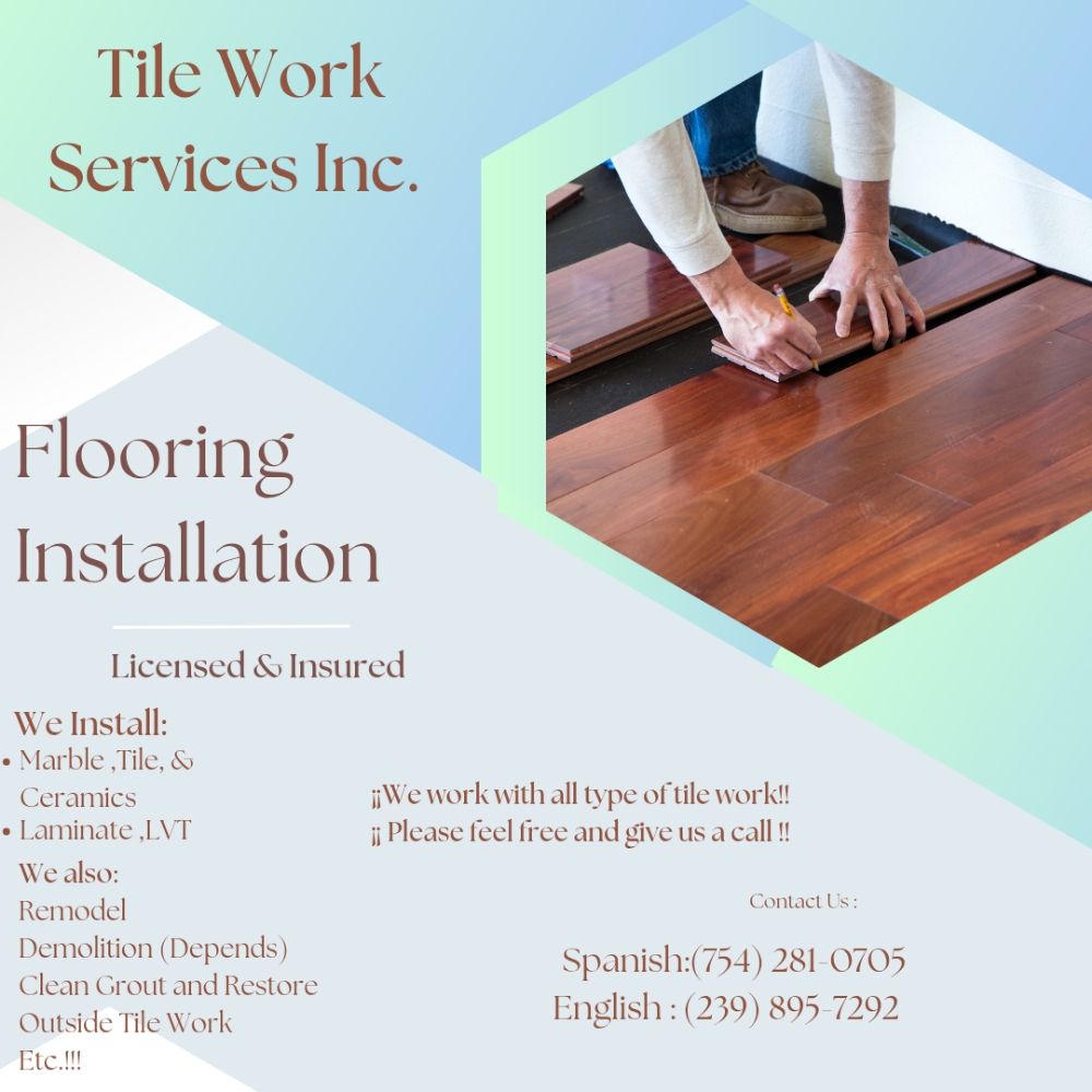 TILE WORK SERVICES - Updated February 2025 - Request a Quote - Fort Myers, Florida - Tiling ...
