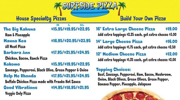 SURFSIDE PIZZA - 2000 E 2nd St, Gulf Shores, Alabama - Pizza ...