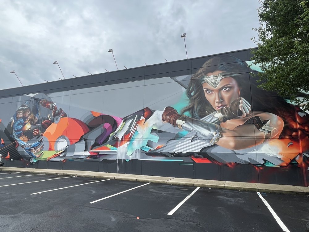 DEADPOOL, WOLVERINE & WONDER WOMAN MURAL - 1305 Battleground Ave ...