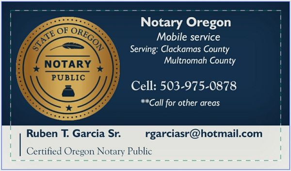 NOTARY OREGON MOBILE SERVICE - Updated June 2025 - Gresham, Oregon ...