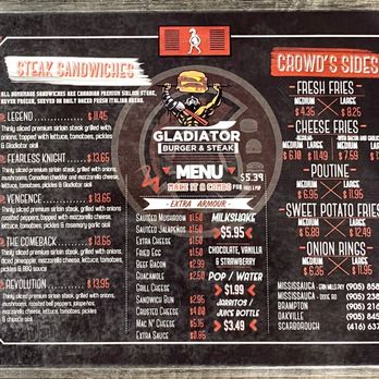 GLADIATOR BURGER & STEAKS - Updated January 2026 - 103 Photos & 37 ...
