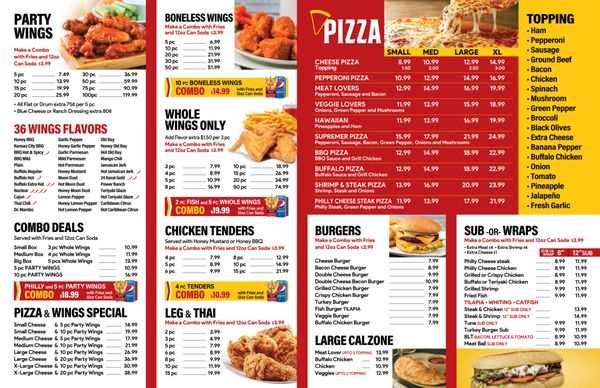 WINGLAND & PIZZA - 3502 12th St NE, Washington, District of Columbia ...