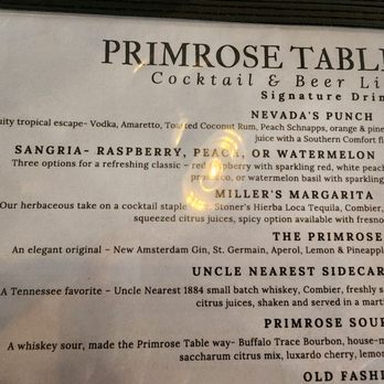 PRIMROSE TABLE - Updated October 2025 - 186 Photos & 165 Reviews - 1650 ...