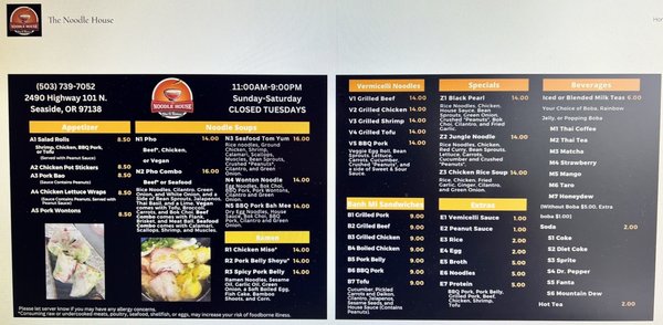 THE NOODLE HOUSE - 2490 Hwy 101 N, Seaside, Oregon - Noodles ...