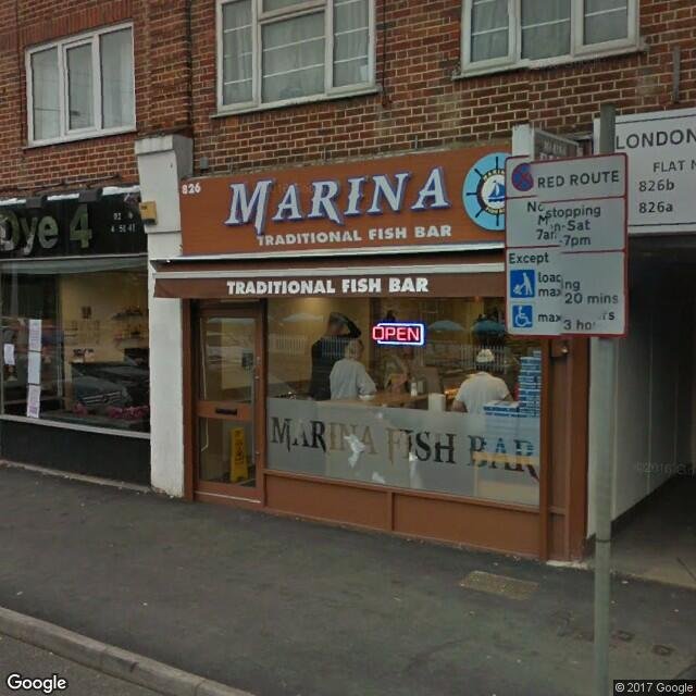 MARINA FISH BAR near 826 London Road, Sutton, Surrey, United Kingdom ...