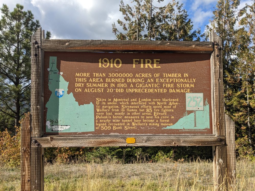 1910 FIRE HISTORICAL MARKER - Historical Site, ID, Idaho - Landmarks ...