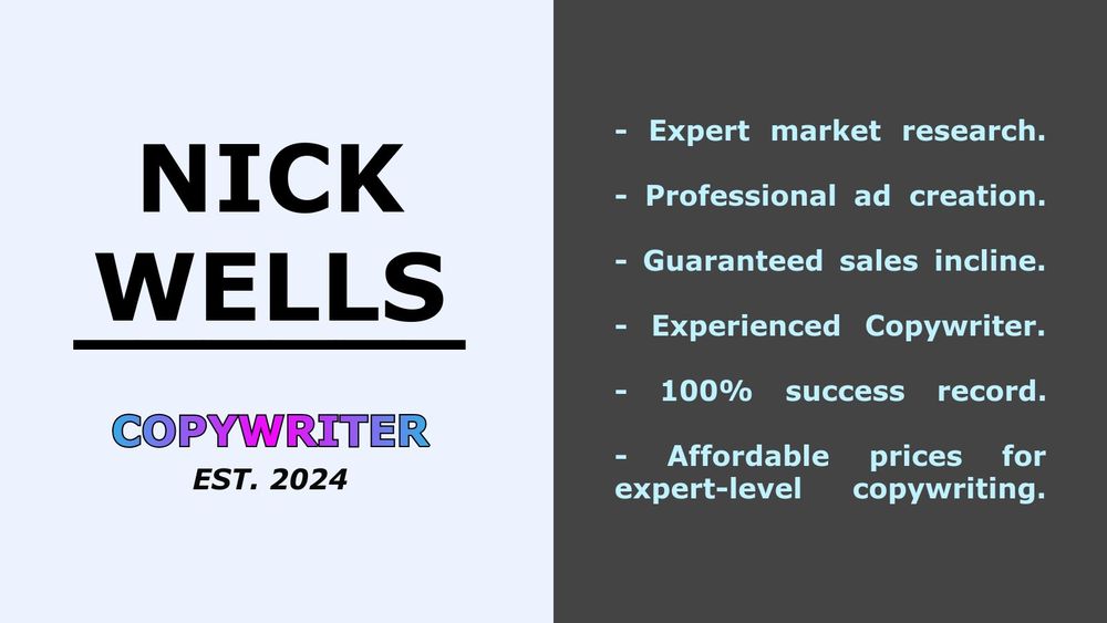 NICK WELLS COPYWRITING - Updated May 2025 - Request Consultation - Sandy Lake, Pennsylvania ...