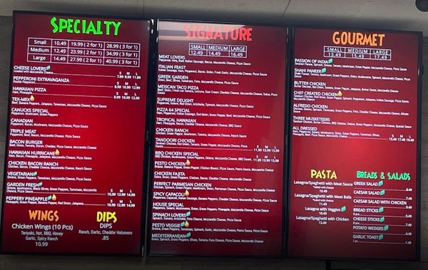 PIZZA 64 - Updated September 2024 - 335 - 20202 66 Avenue, Langley City ...