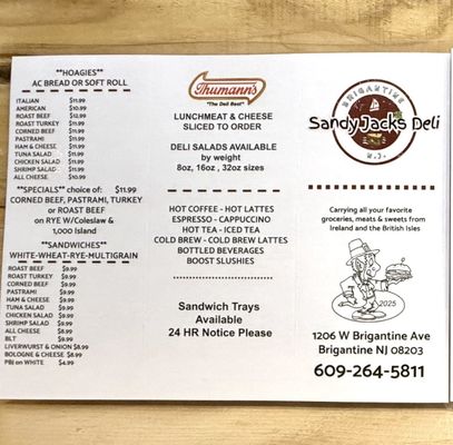 SANDY JACK’S DELI - Updated December 2025 - 1206 W Brigantine Ave ...