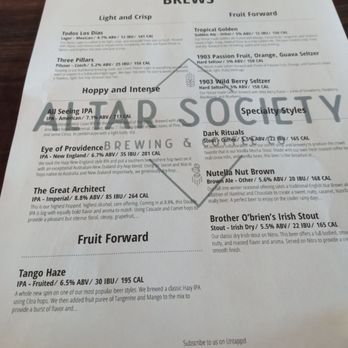 ALTAR SOCIETY BREWING - Updated April 2024 - 99 Photos & 65 Reviews ...