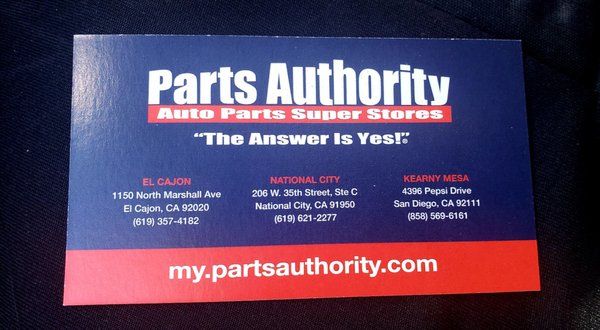 PARTS AUTHORITY - Updated June 2026 - 206 W 35th St, National City ...