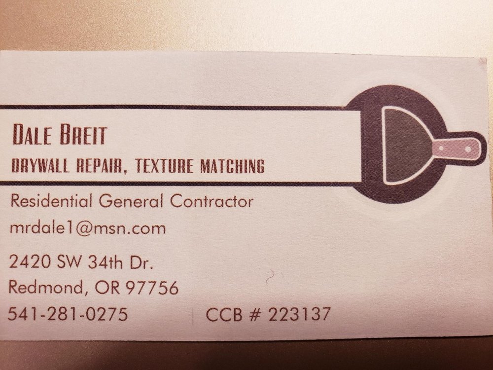 DALE ROBERT BREIT - Updated February 2025 - Redmond, Oregon - Drywall ...