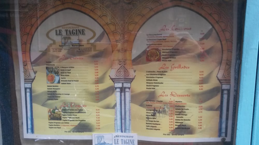 LE TAJINE - 18 Reviews - 10 Rue Sophie Germain, Paris, France ...