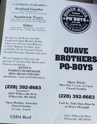 QUAVE BROTHERS PO’BOYS & MEAT MARKET - 25 Photos & 39 Reviews - 10271 ...