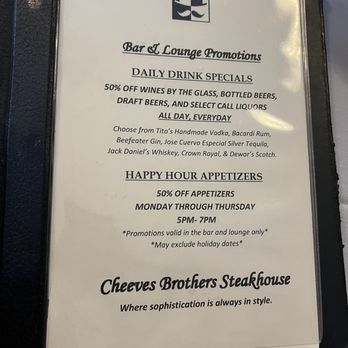 CHEEVES BROS STEAK HOUSE - Updated February 2025 - 167 Photos & 234 ...