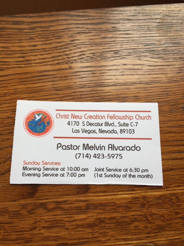 CHIRST NEW CREATION FELLOWSIP CHURCH - 4170 South Decatur Blvd, Las ...